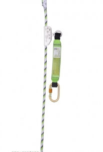 Temporary Vertical Anchor Line System With Shock Absorber Block