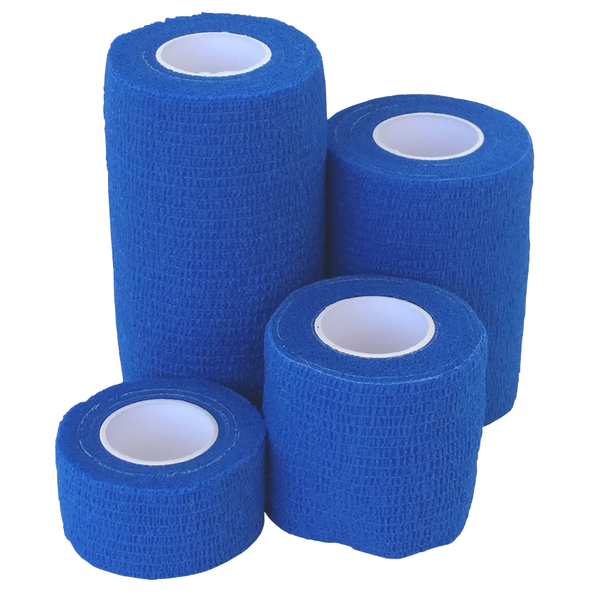 Blue Cohesive bandage, 5cm, Elastic Cohesive Support Bandage