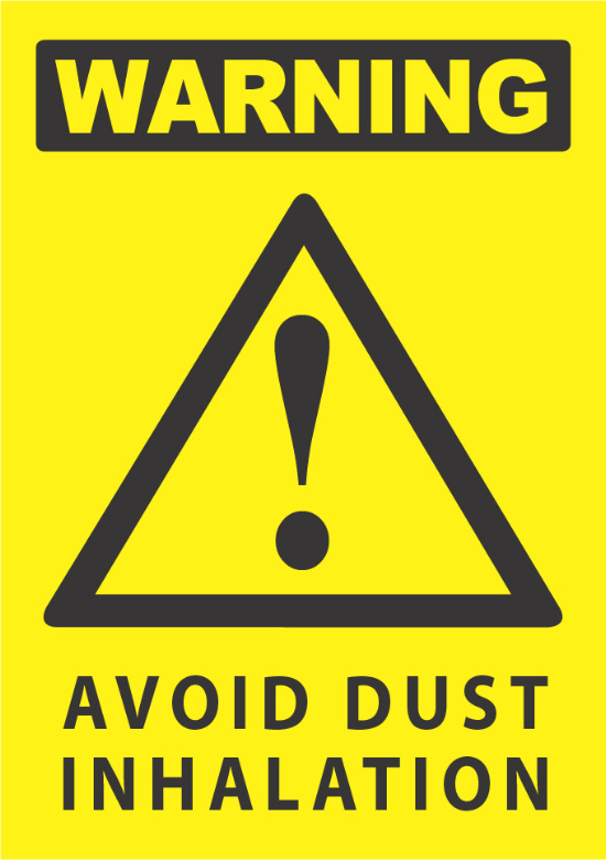 Warning Avoid Dust Inhalation • Safety Online