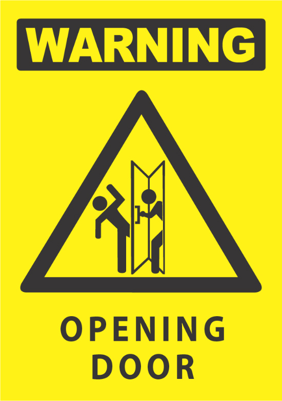 Warning Opening Door • Safety Online