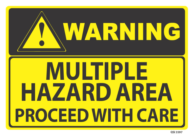 Warning Multiple Hazard Area • Safety Online