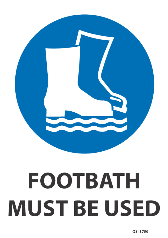 Footbath Must Be Used • Safety Online
