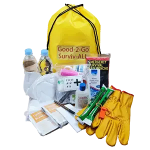 Good 2 Go 2 Person Civil Defence, Survival Kit in Drawer String Bag ...